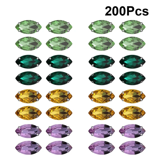 200PCS CRYSTAL 4 Claw Crystal Stainless Steel Base Rhinestone for Wedding Dress £17.45 - PicClick UK