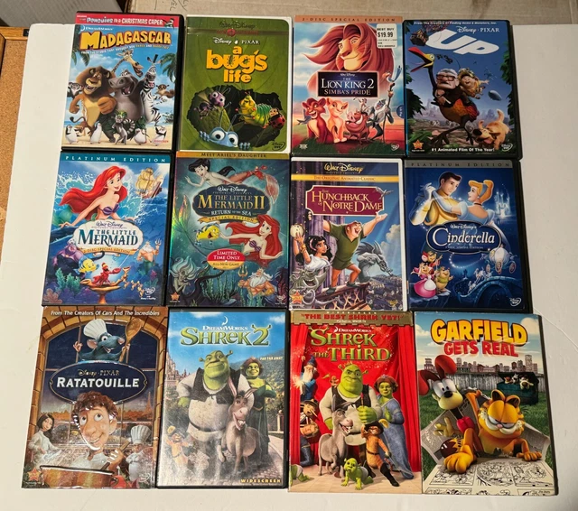 LOT OF 24 DVDS Disney- DreamWorks Childrens, shrek, Family Movies free ...