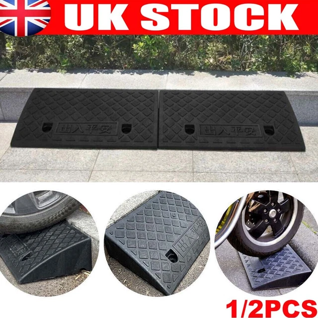 HEAVY DUTY RUBBER Kerb Door Ramps Driveway Car Vehicle Threshold Ramp ...