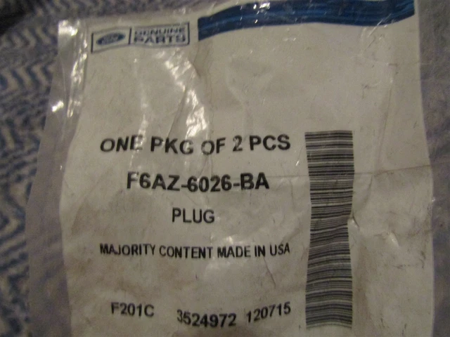 NOS FORD PARTE Número F6AZ-6026-BA Enchufe Nuevo Original Ford EUR 6,65 ...