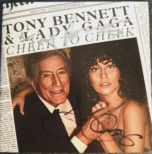 TONY BENNETT LADY GAGA signed CHEEK TO CHEEK cd booklet $424.99 ...