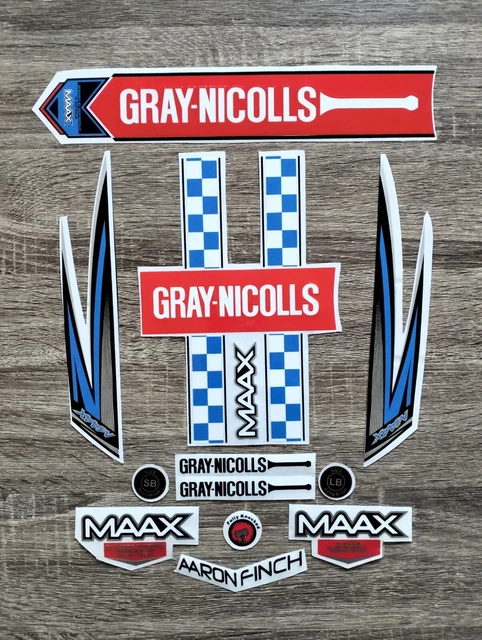 GRAY NICOLLS CRICKET Bat Stickers SET $25.00 - PicClick AU