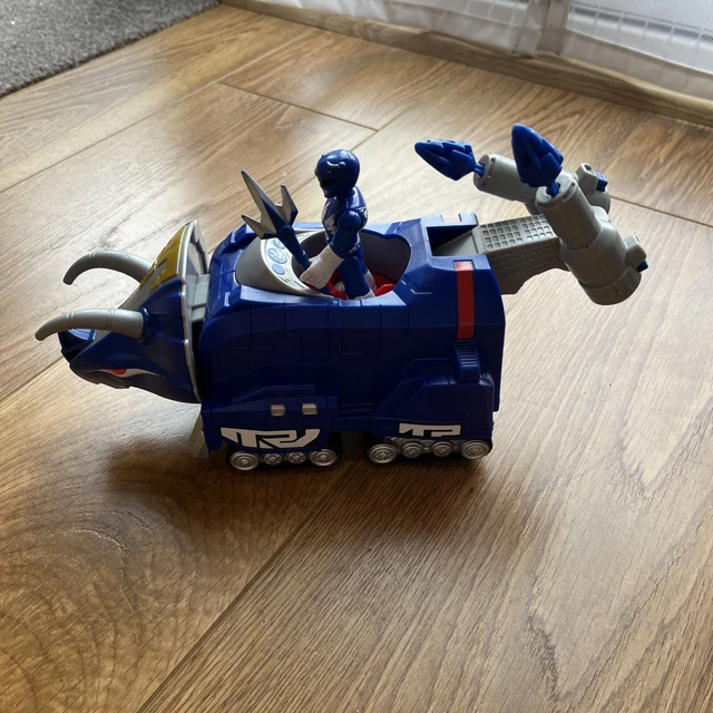 IMAGINEXT BLUE TRICERATOPS Dinosaur Power Ranger Zord Both Ammo Bullets ...