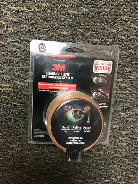 3M HEADLIGHT LENS Restoration System Restorer Kit 39008 Buffing Kit ...