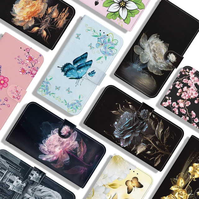 PAINTING LEATHER WALLET Cover Case For Tecno Camon 12 15 16 17 18i 19 ...