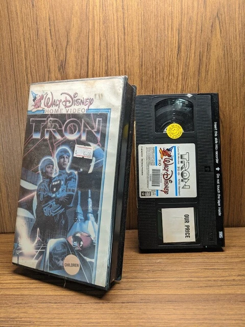 TRON VHS HOME Video Vintage Walt Disney Clamshell Turned Rental $13.90 ...