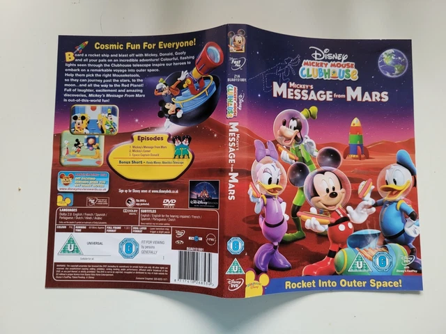 DVD DISNEY MICKEY mouse clubhouse mickeys message from Mars( COVER ONLY ...