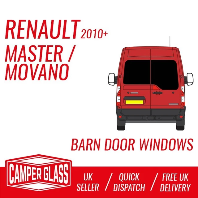 RENAULT MASTER / Movano Rear Barn Door Privacy Windows (2010~Current ...