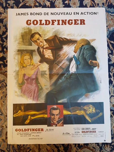 AFFICHE 1966 [R70S] GOLDFINGER 40x60 James BOND /Illust. MASCII EUR 90 ...