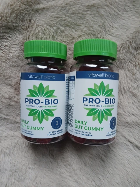 2 X VITAWELL Pro-Bio Daily Probiotic Gut Gummies £4.37 - PicClick UK