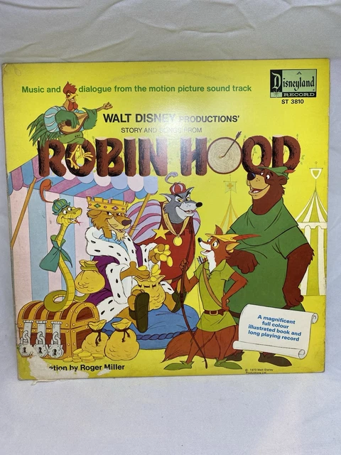 VINTAGE WALT DISNEY Soundtrack Robin Hood Original 1973 Pressing 3810 ...