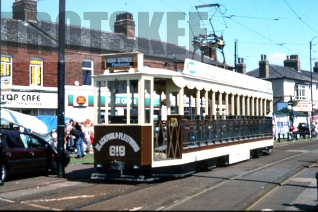 35MM SLIDE BLACKPOOL Transport Single Decker Tram Strassenbahn 619 2004 Original £4.99 - PicClick UK