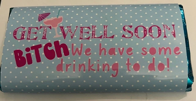 GET WELL SOON, Rude,funny. Chocolate Bar. Say It With Chocolate! £6.85 ...