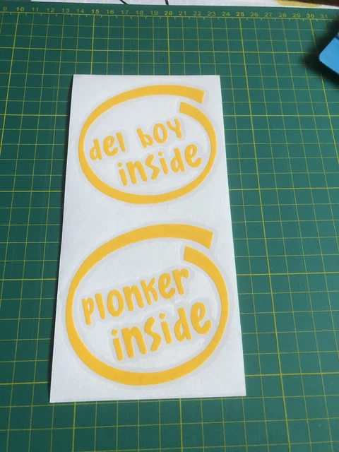 ONLY FOOLS AND horses.Delboy Inside/Plonker Inside sticker/decals ...