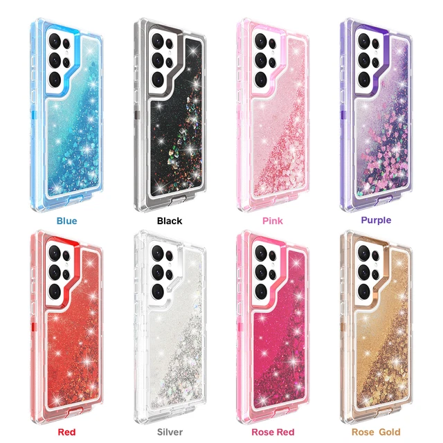 COQUE BLING DEFENDER pour Samsung S23 Ultra S22 S21 S20 Plus paillettes ...