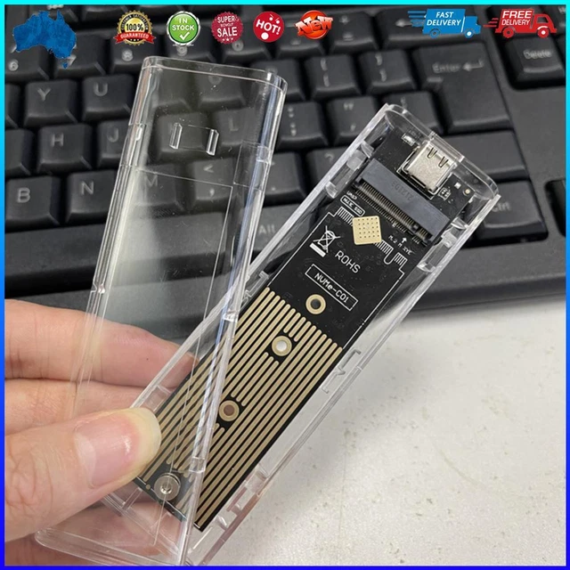 M.2 NVME PCIE NGFF SSD Case External Enclosure (Transparent Box/Dual Protocol) - EUR 17,05 ...