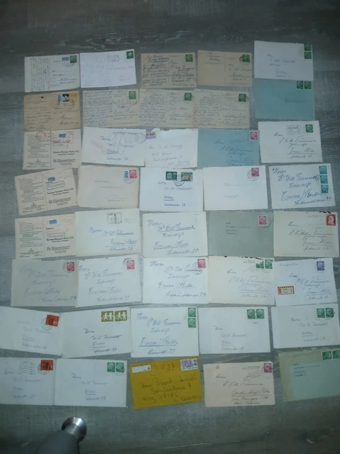 GROSSER KONVOLUT 40 × alter Postkarten und Briefe Mit 50er Jahre ...