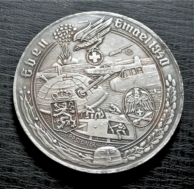 WW2 GERMAN COMMEMORATIVE Collectors Coin EBEN EMAEL '40 Weltkrieg ...