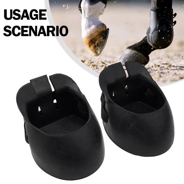 RELIABLE HORSE HOOF Guards 2pcs Rubber Hoof Protectors for Enhanced ...