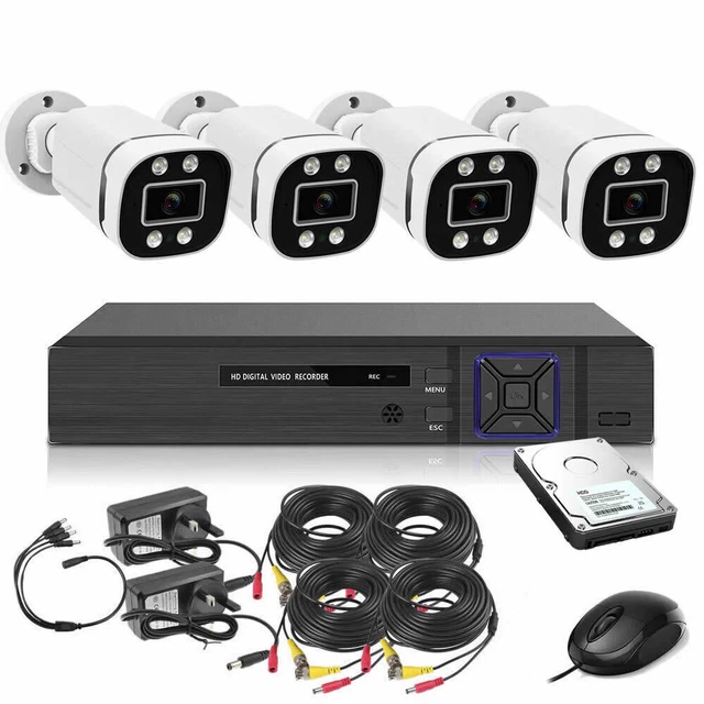 CCTV CAMERA SYSTEM HD 1080P DVR Hard Drive Outdoor Home/Office Security ...