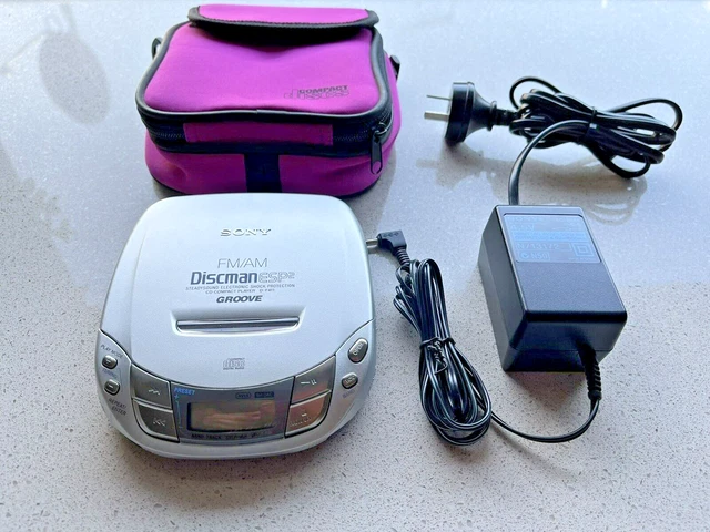 RARE SONY DISCMAN model D-F411 - complete with carry case in excellent ...