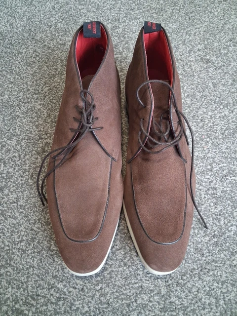 JEFFERY WEST MUSE suede leather lace-up ankle boots in brown Size 9 Vgc ...