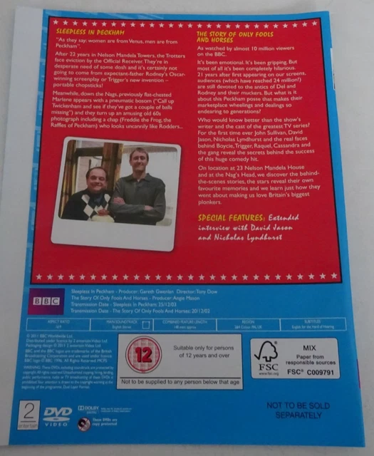 ONLY FOOLS AND Horses - Sleepless In Peckham / The Story Of Dvd No Case ...