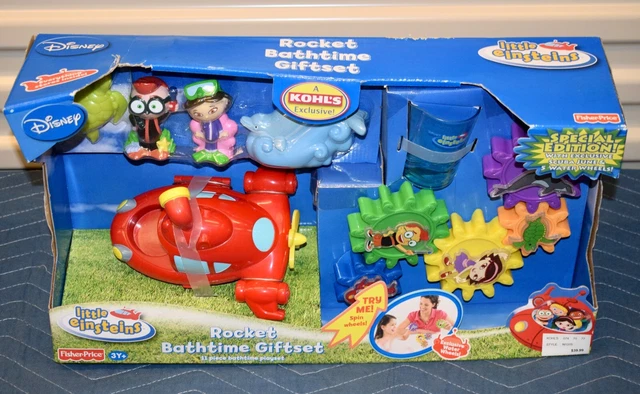 2008 DISNEY LITTLE Einsteins Pat Pat Submarine Rocket Bathtime Bath Toy ...