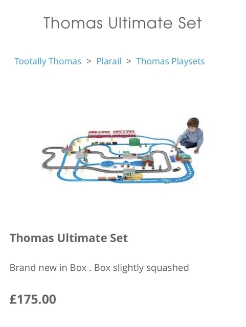 TOMY THOMAS THE Tank Engine Ultimate Trackmaster Gigantic Train Set £ ...
