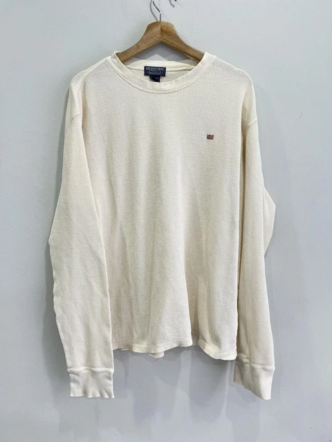 VINTAGE RALPH LAUREN Polo Thermal Longsleeve Shirt off white £56.84 ...