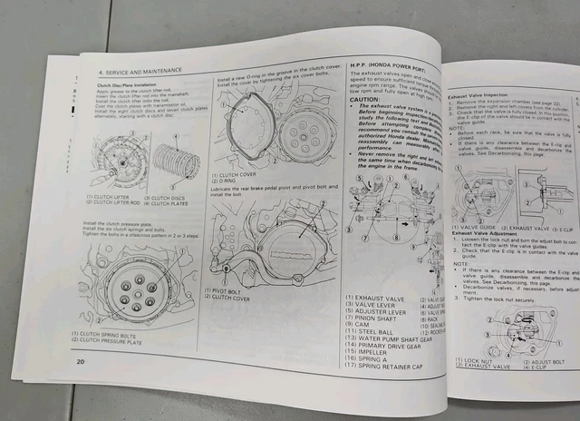 HONDA CR250R OWNER'S Manual Competition Handbook 1990 CR250 CR 250 OEM ...