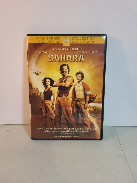 SAHARA (DVD, 2005, full screen) Matthew McConaughey. Steve Zahn ...