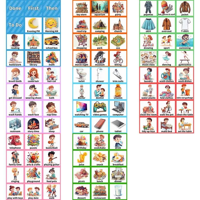 MY SCHEDULE ROUTINE Visual Aid & 96 Chore Chart for Autism/ADHD/ASD/SEN ...