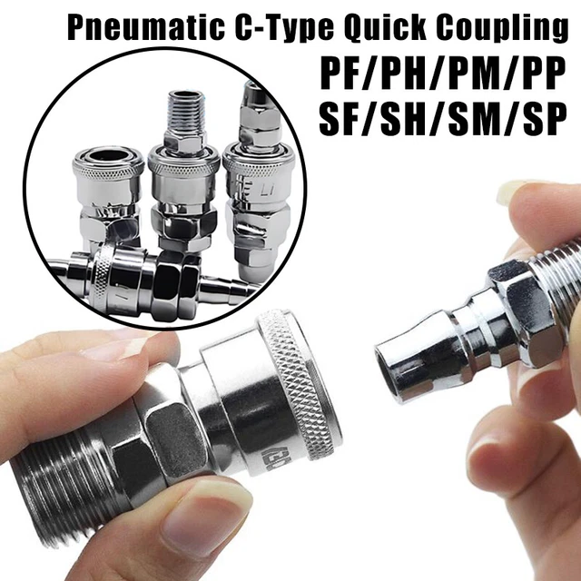 PNEUMATIC C-TYPE QUICK Coupling Quick Release Connector For Air Water ...