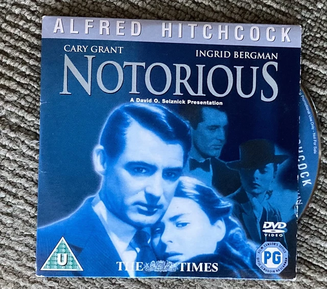ALFRED HITCHCOCK NOTORIOUS (DVD) Cary Grant,Ingrid Bergman,Claude Rains ...