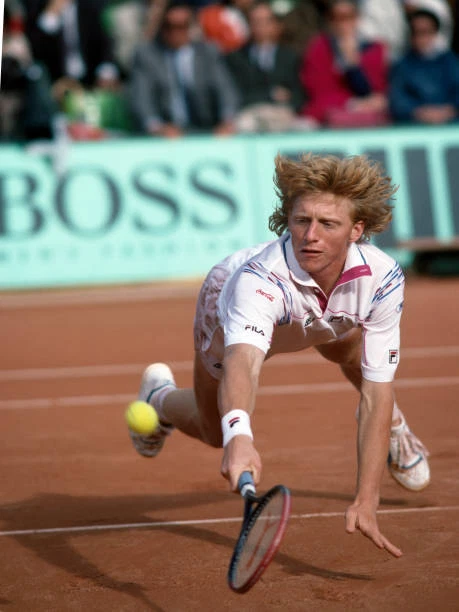 BORIS BECKER OF West Germany in action during the French Open Ten - Old ...