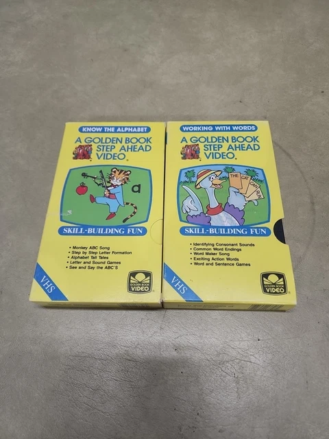 A GOLDEN BOOK Step Ahead Video VHS Lot: Know The Alphabet & Working With Words £10.50 - PicClick UK