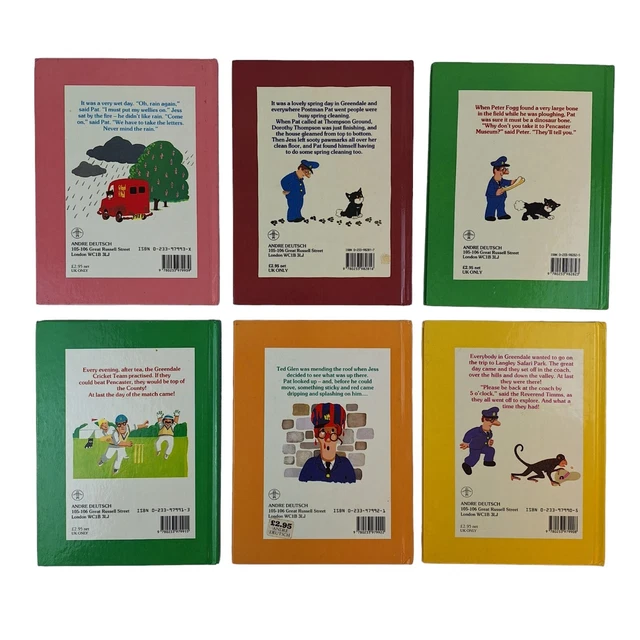 6 POSTMAN PAT Easy Reader Hardback Books 1980s Vintage John Cunliffe £ ...