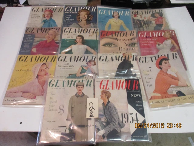 14 GLAMOUR MAGAZINE 1950's all bagged-----2 £106.98 - PicClick UK