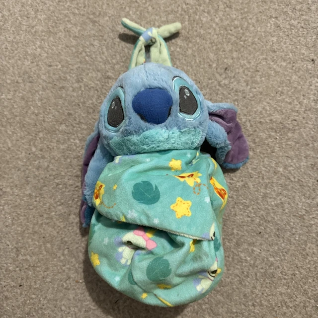 DISNEY BABIES STITCH Lilo & Stitch Baby Plush Blanket Pouch Swaddle ...