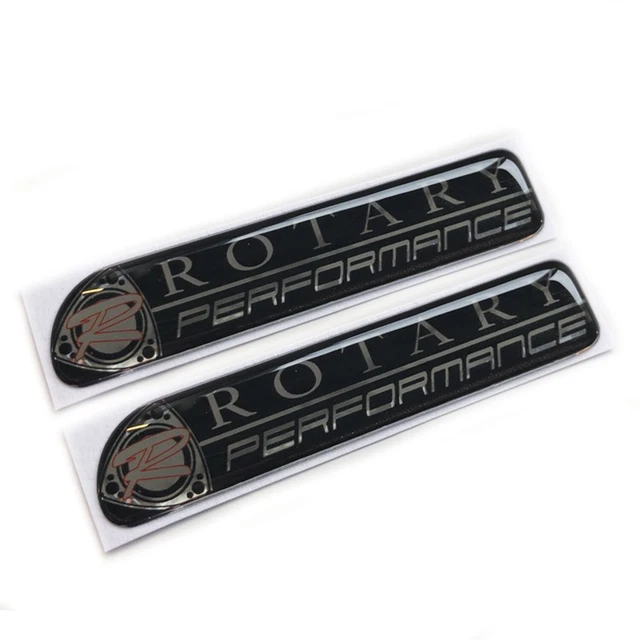ROTARY PERFORMANCE CHROME 3D Domed Gel Decal Badge JDM Fits Mazda RX7 ...