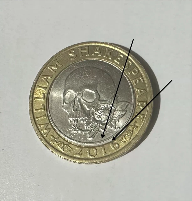 *ERROR* 2016 WILLIAM Shakespeare 2 Pound £2 Coin-Txt Error On Band ...
