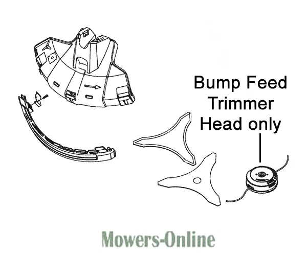 MITOX BUMP FEED Trimmer Head Assembly M8 X 1.25LH MITBC024D.7 240UX-a ...