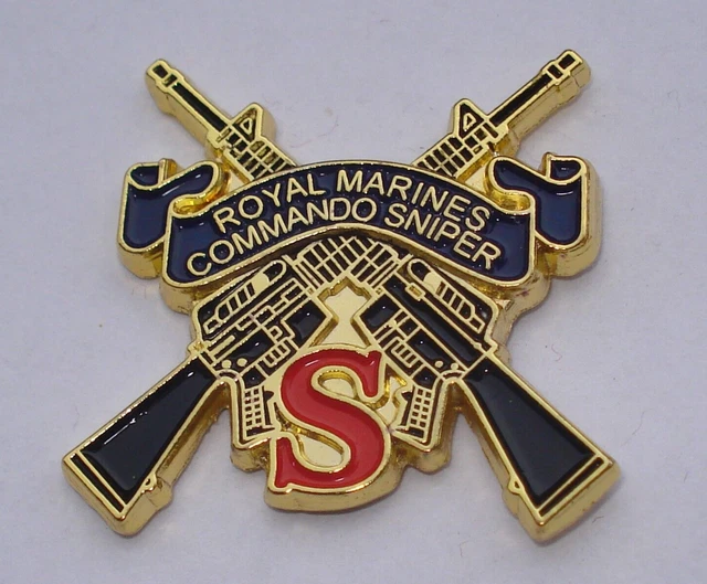 RARE ROYAL MARINES COMMANDO FIGHTING SNIPER RIFLES 'S' REMEMBRANCE Pin ...
