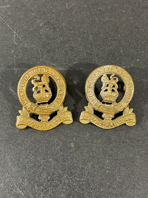 WW2 BRITISH ARMY, 14th/20th Hussars Uniform Collar Badges 14/20H £25.00 ...