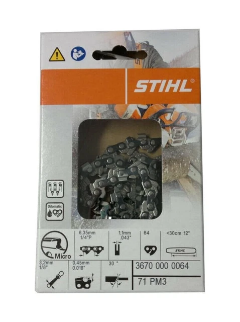 GENUINE STIHL 12& 30CM Chainsaw Chain 3670 000 0064 MSA120 MSA 120 ...