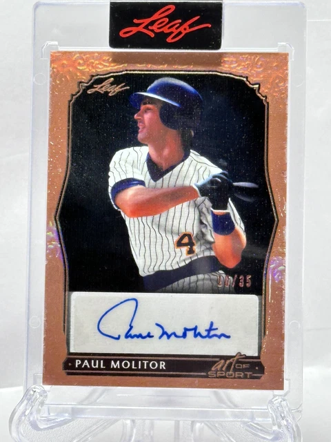 PAUL MOLITOR 2023 FEUILLE ART OF SPORT BRONZE SPECTRE AUTO 10/35 HOFer !!! EUR 18,55 - PicClick FR