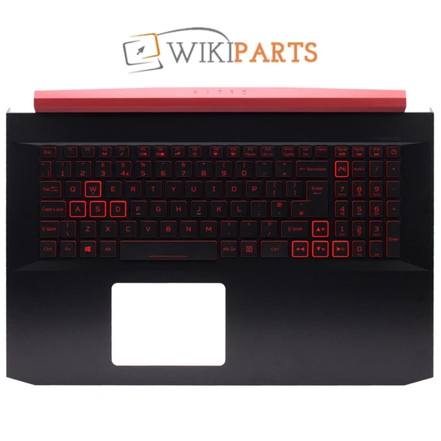 GENUINE ACER NITRO 5 AN517-51-52XT Laptop Palmrest Cover UK Keyboard ...