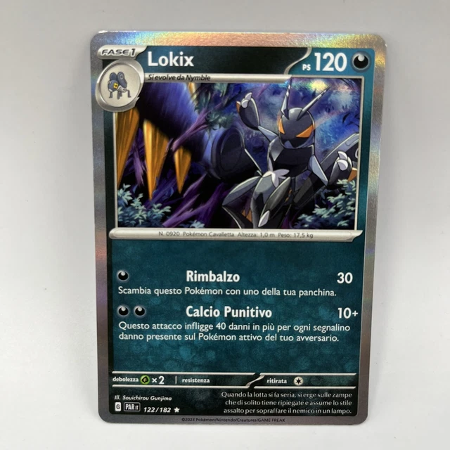 PAPIER POKEMON LOKIX Holo (It) 122-182 Paradox Tempête EUR 2,75 ...