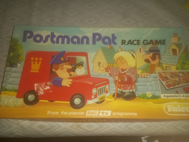 VINTAGE RARE POSTMAN Pat Race Board Game: Boxed & Complete - Falcon ...